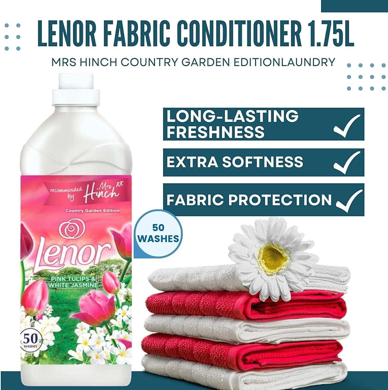 Lenor Pink Tulips & White Jasmine Fabric Conditioner Delicate Fragrance ...
