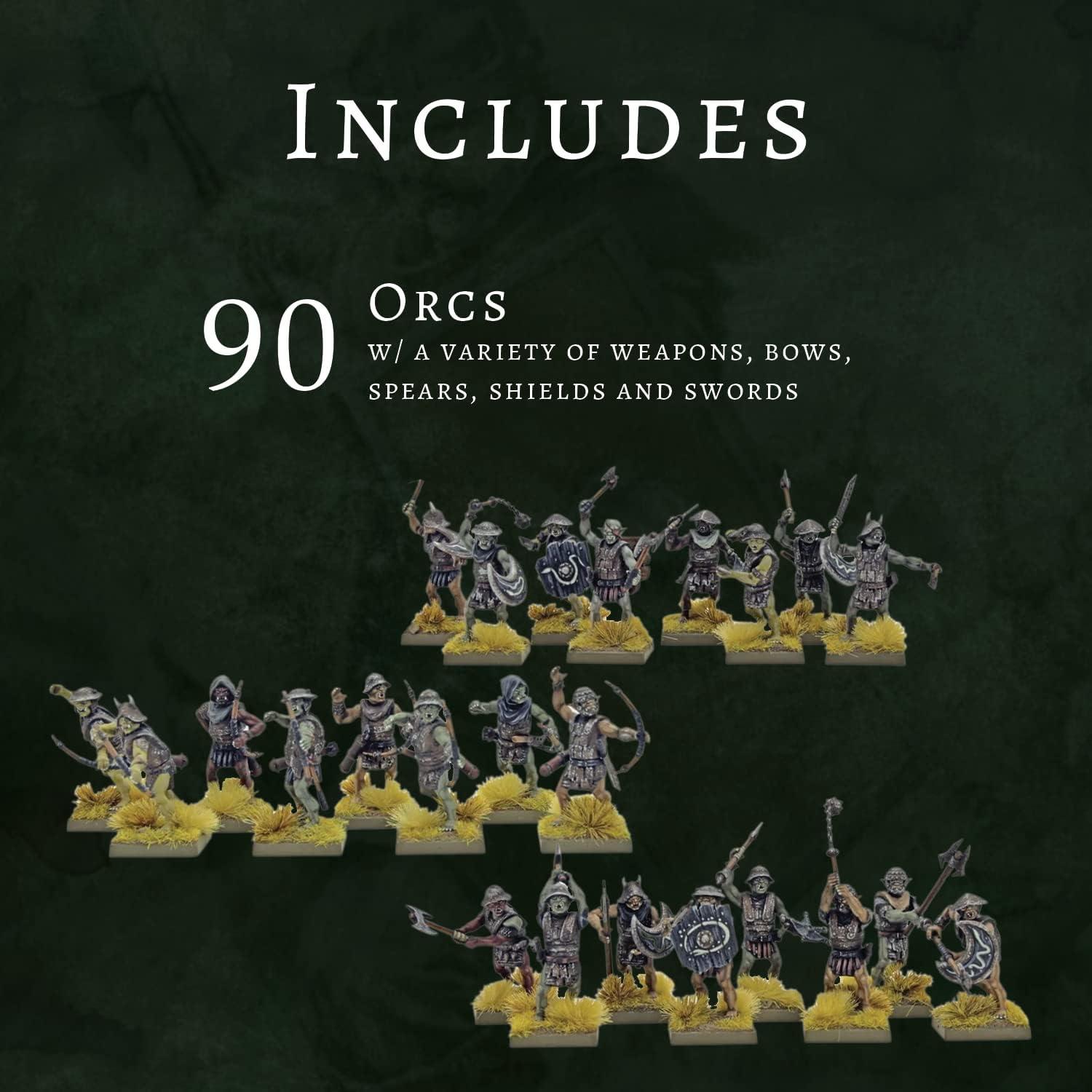 Warlords of Erehwon Azbad's Orc Horde 28mm Fantasy Miniatures - Warlord ...