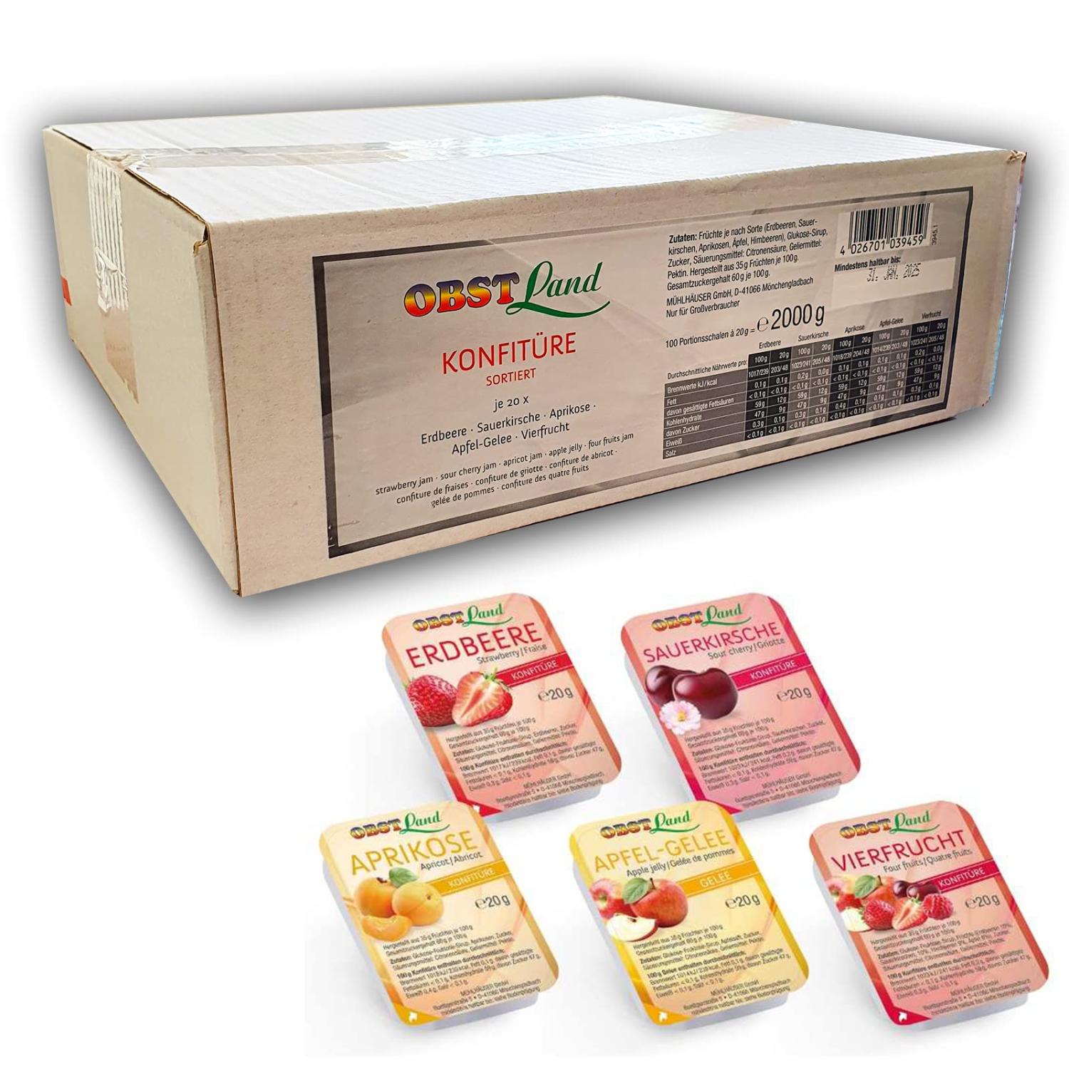 Buy Jaming Small Portions 5-Folded 100 x 20g | Gourmet Jam Packs for ...