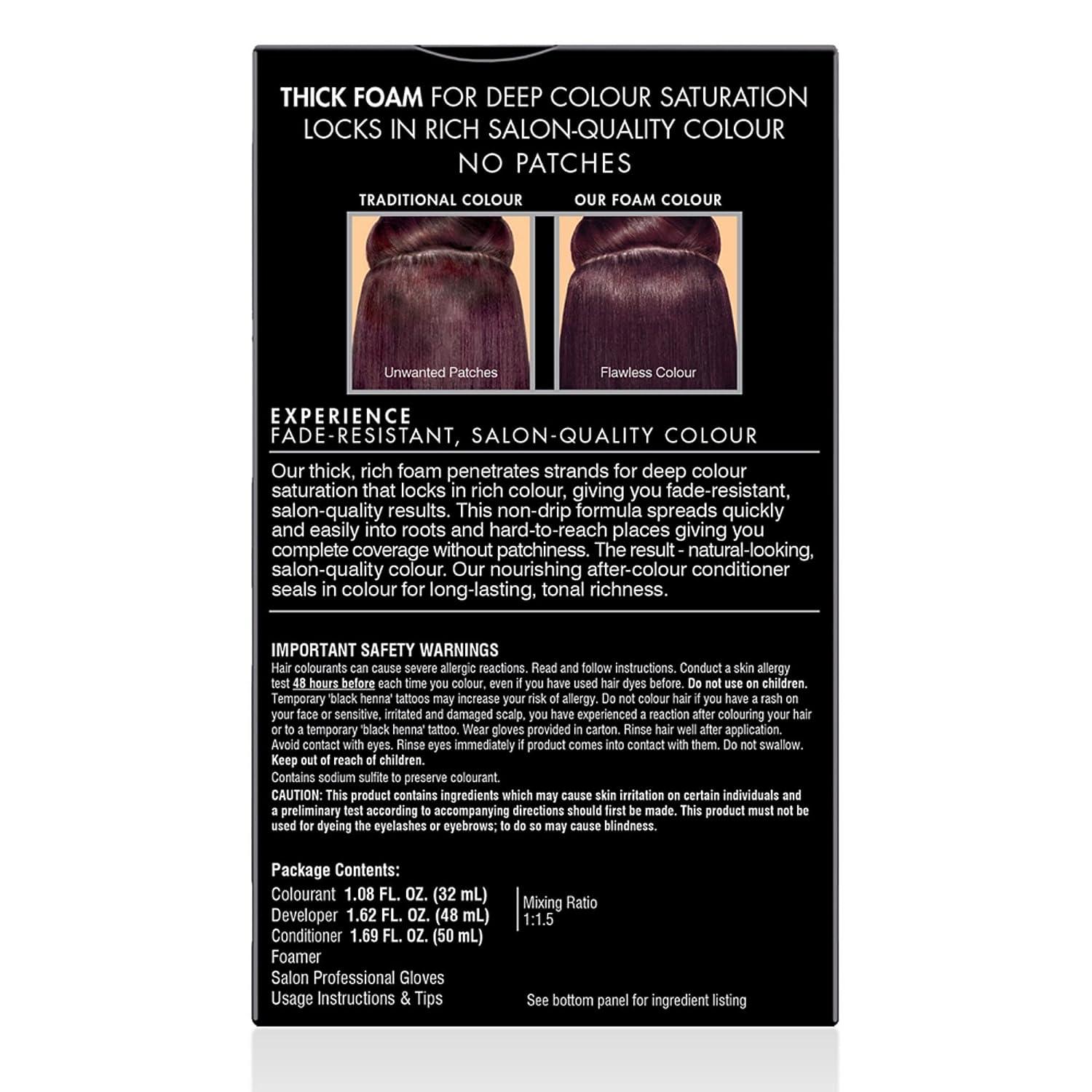 John Frieda Precision Foam Colour Deep Cherry Brown 3VR Full-coverage ...