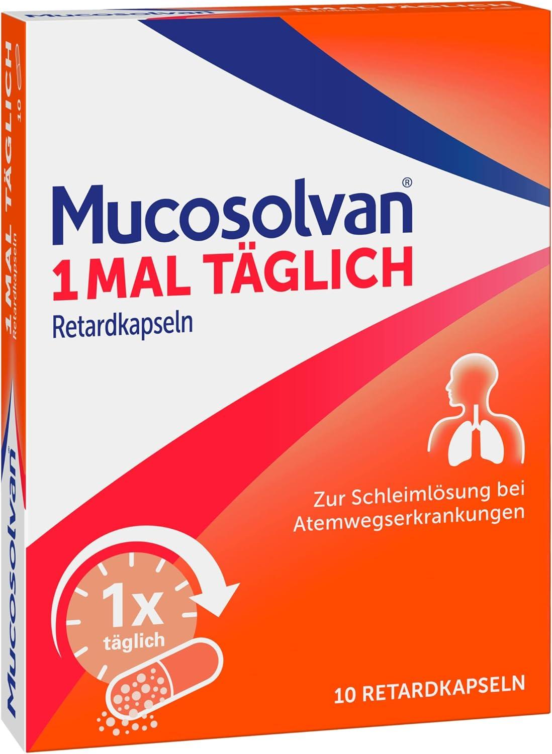 MUCOSOLVAN 75mg Ambroxol Capsules - 1x Daily Sustained Release - Cough ...