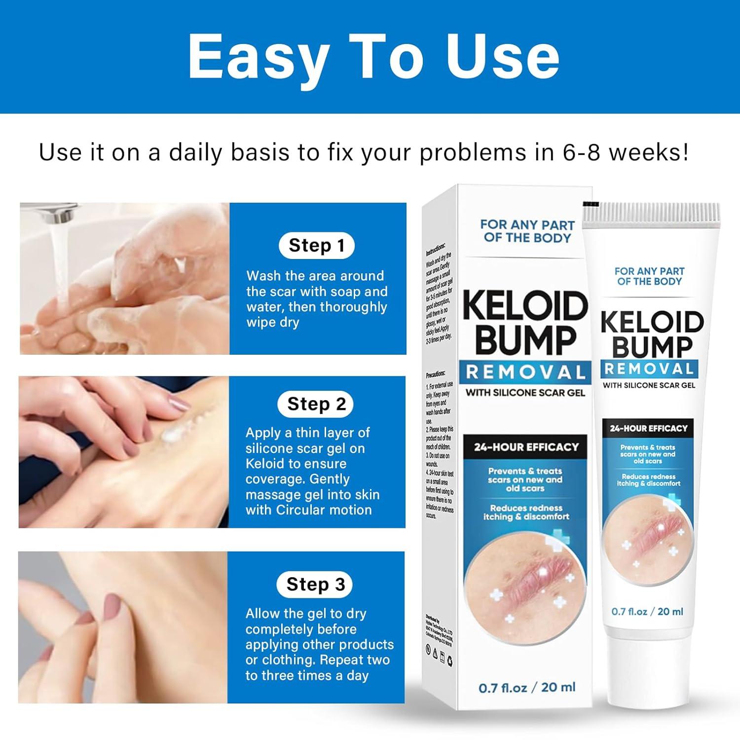 Silicon Scar Gel for Keloid & Piercing Bump Removal - 0.7 Oz | Buy Now ...