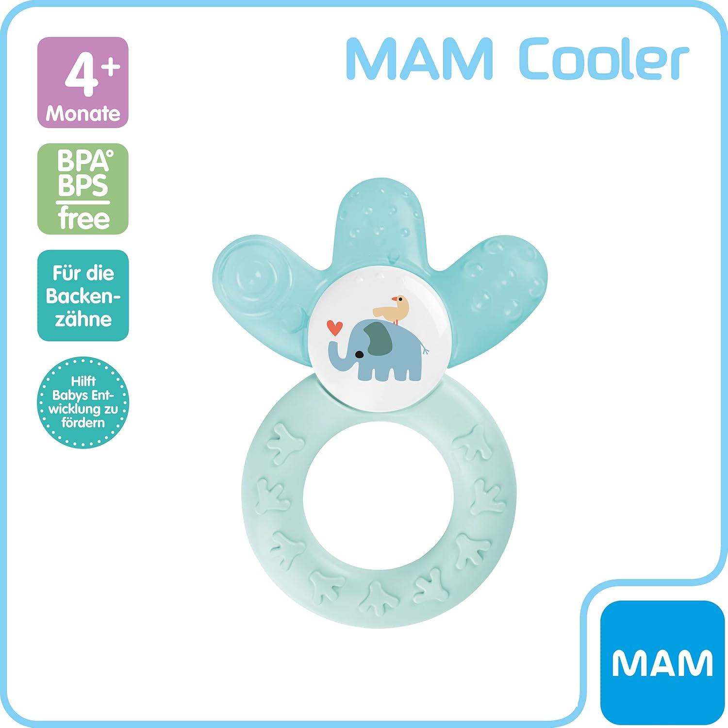 MAM Cooler Bite Ring for Babies | 4+ Months | Promotes Motor Skills ...