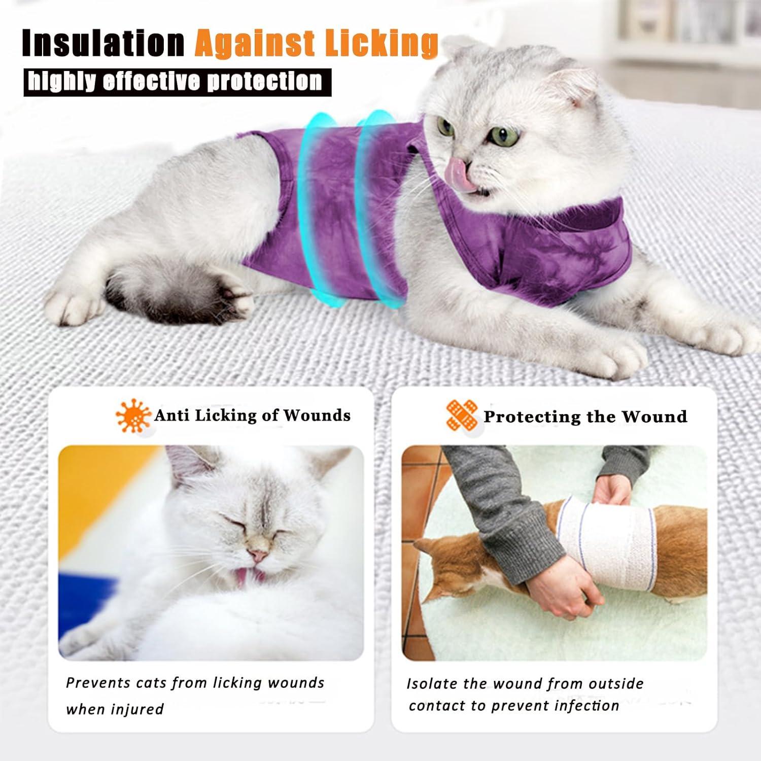 Yoolhamy Katzenbody - Post-Operative Recovery Suit for Cats | E-Collar ...