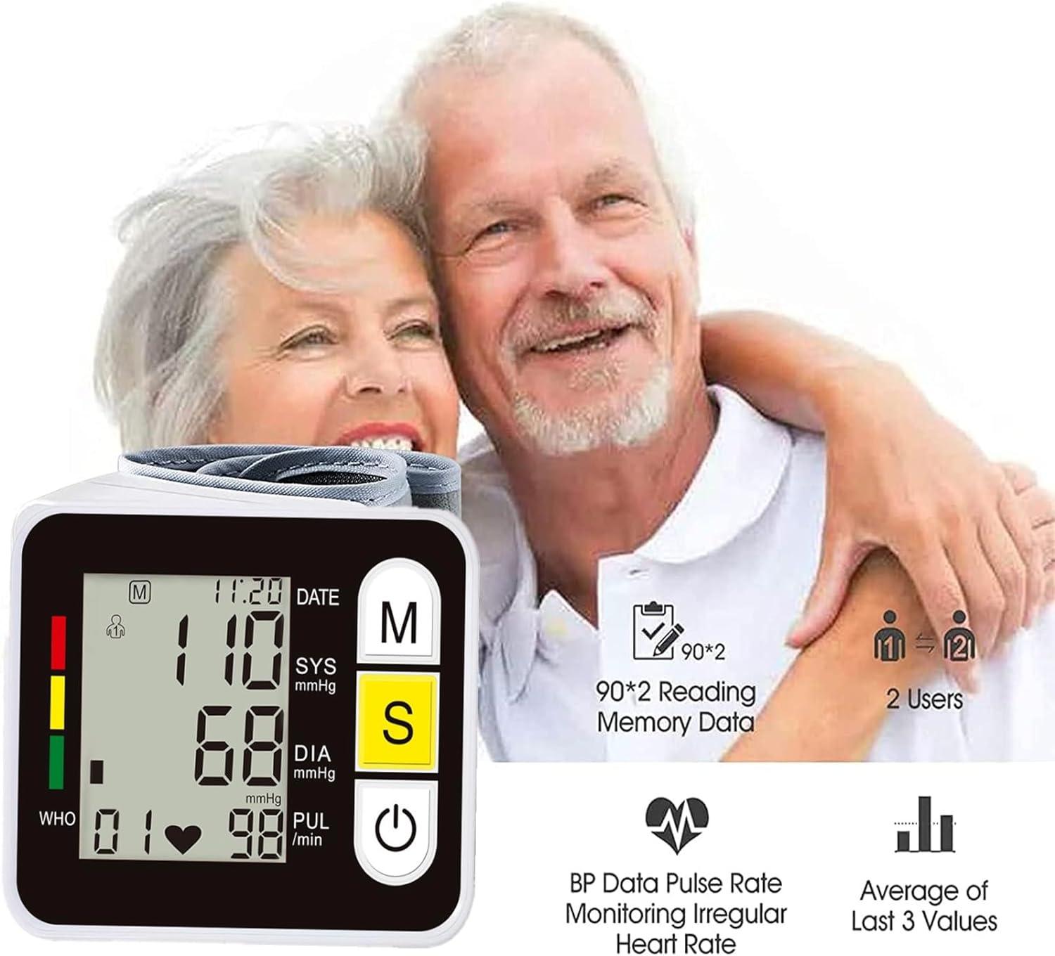 Portable Automatic Wrist Blood Pressure Monitor for Home, Office ...