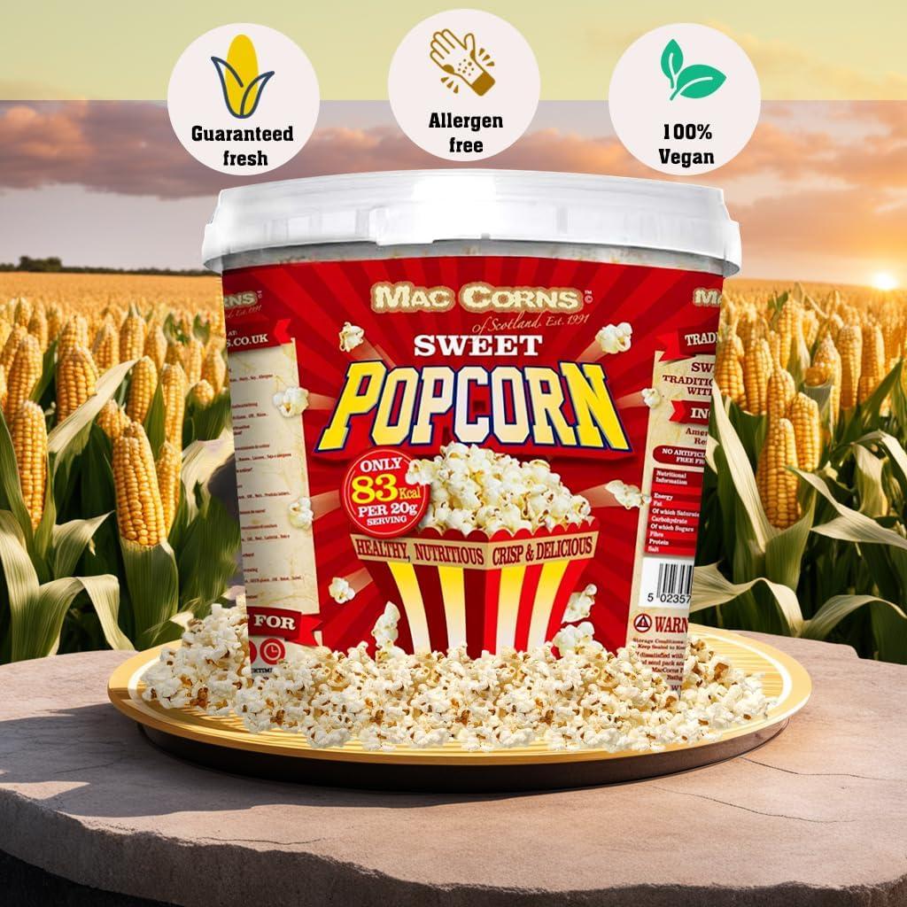 Maccorns Popcorn Sweet 600G Mega Bucket - 10Ltr Tub (Pack of 1) | Buy Now with Express ...