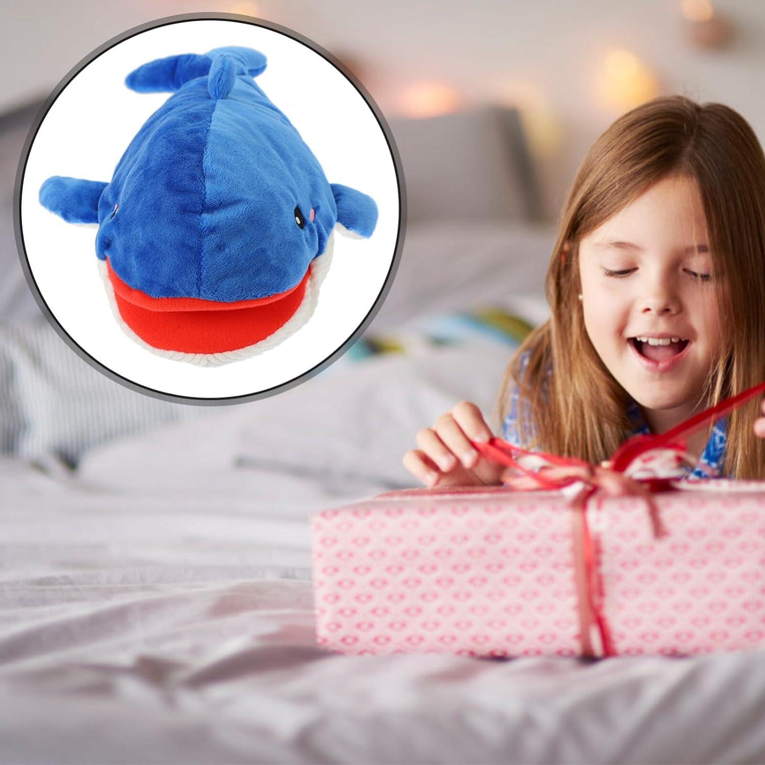 Alipis Blue Whale Hand Puppet Plush Toy - Educational Storytelling ...
