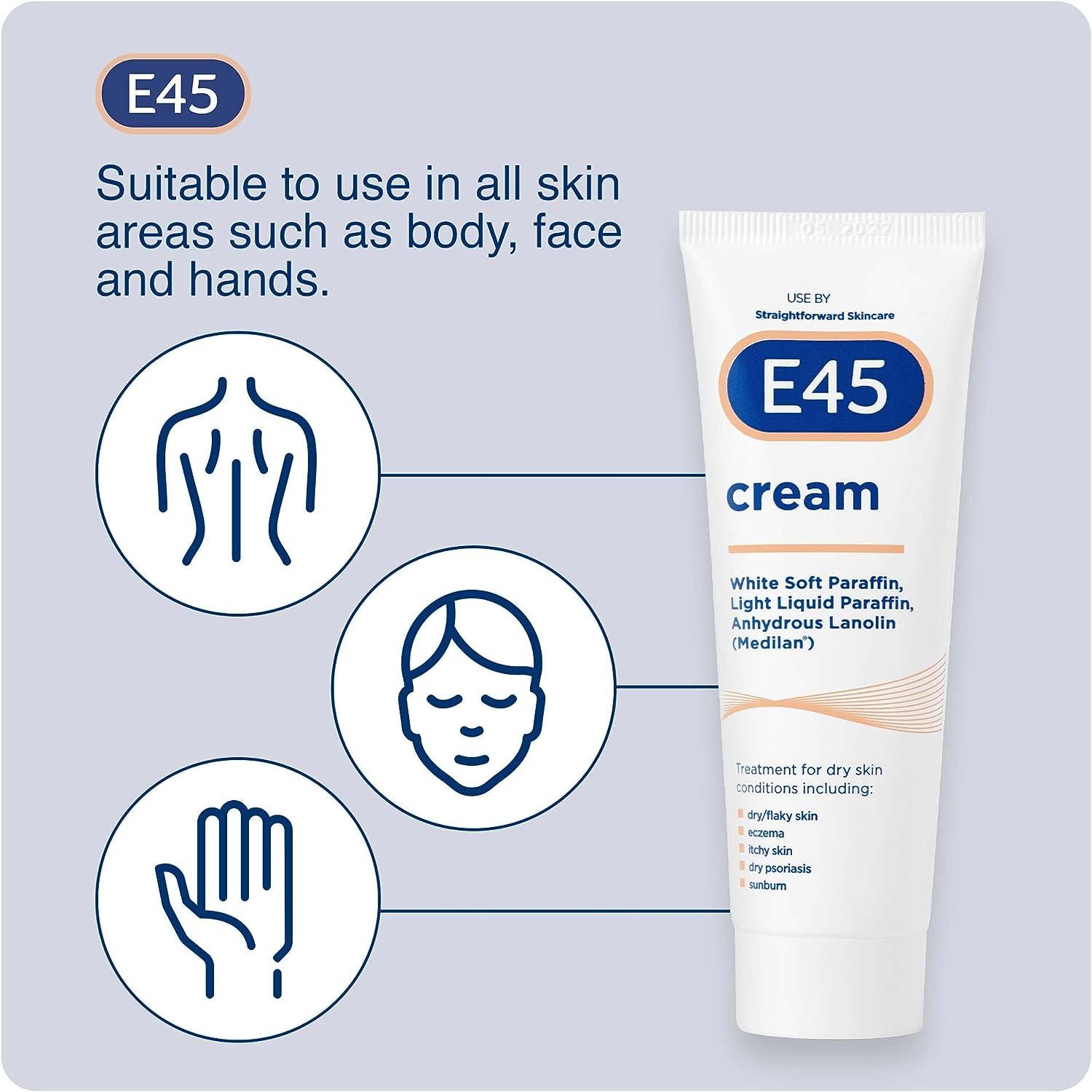 E45 Cream 50g: Fast-Acting Moisturizer for Dry Skin | Buy Now with ...