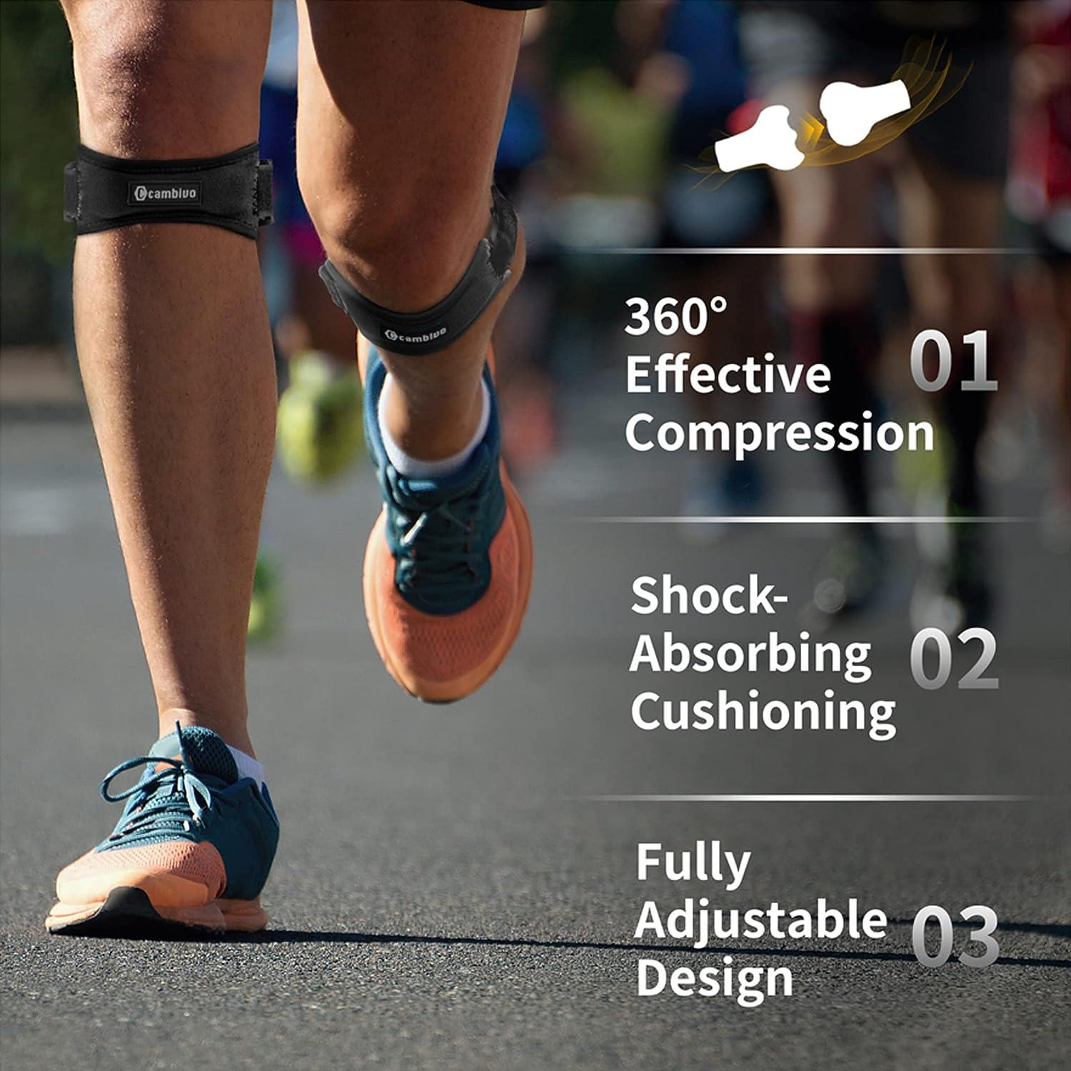 CAMBIVO Patella Knee Strap 2 Pack - Adjustable Knee Brace for Pain ...