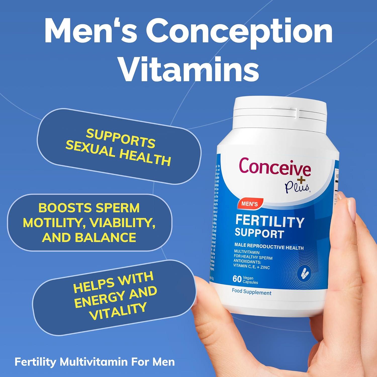 CONCEIVE PLUS Male Fertility Supplements - Boost Sperm Count, Motility ...