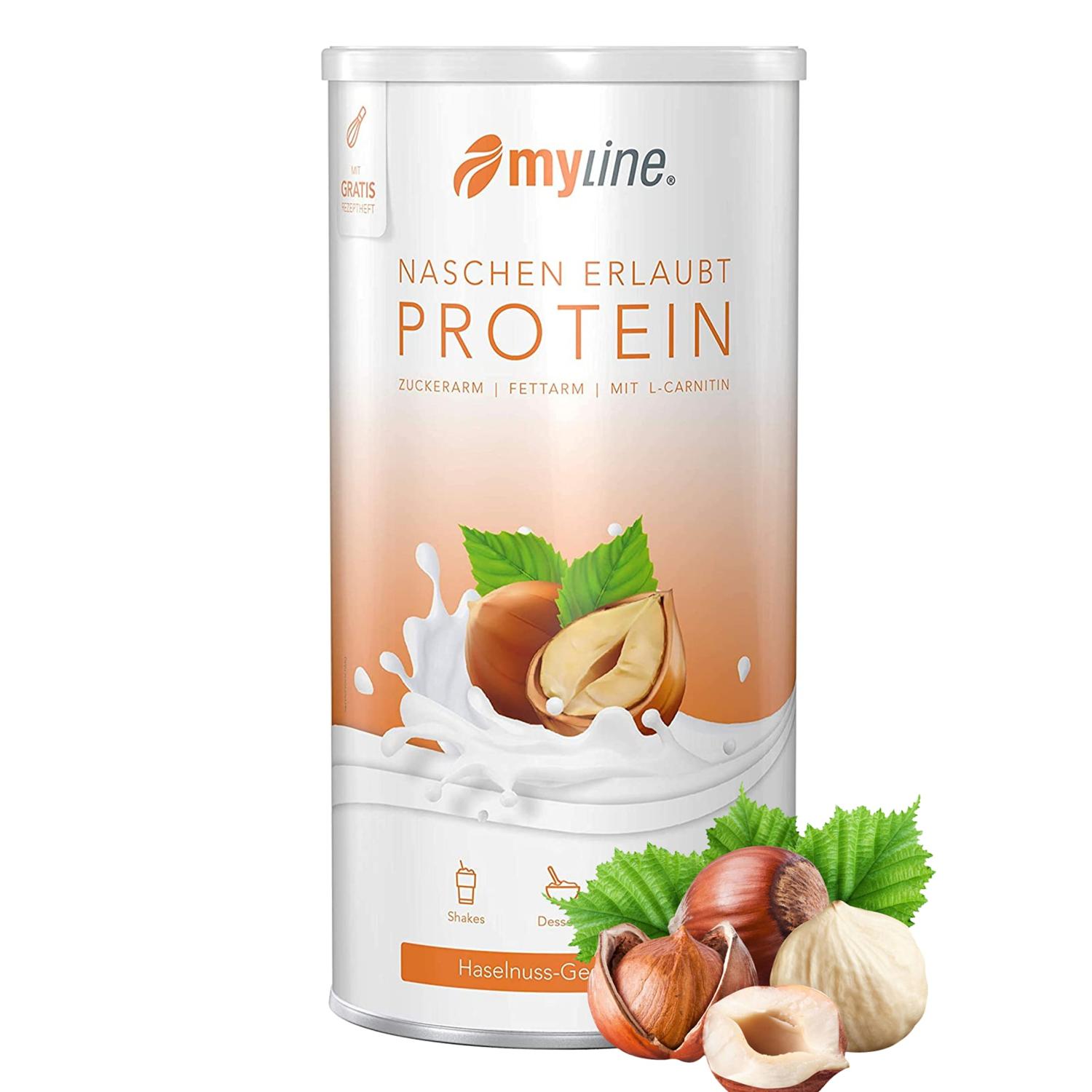 Myline Protein Shake Powder (400g) - Hazelnut Flavor & Free Tape ...