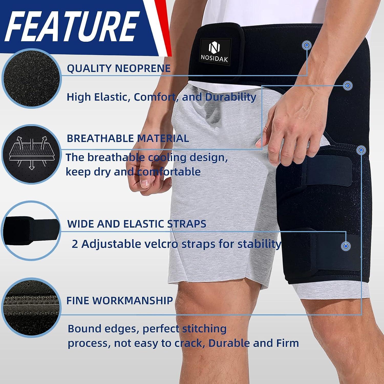 NOSIDAK Hip Brace - Sciatica Pain Relief & Thigh Compression Sleeve for ...