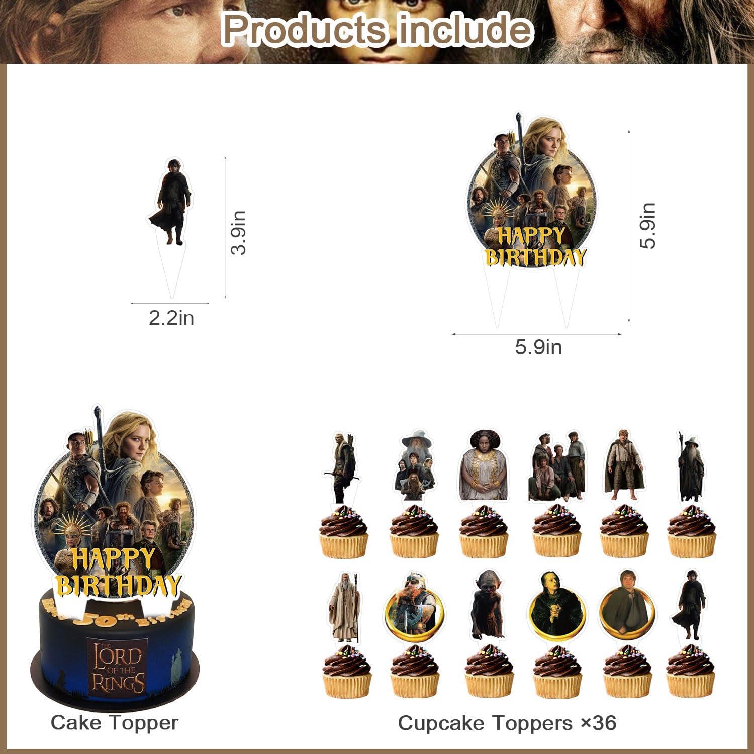 37PCS The Lord of the Rings Cake Decoration The Lord of the Rings Cake ...
