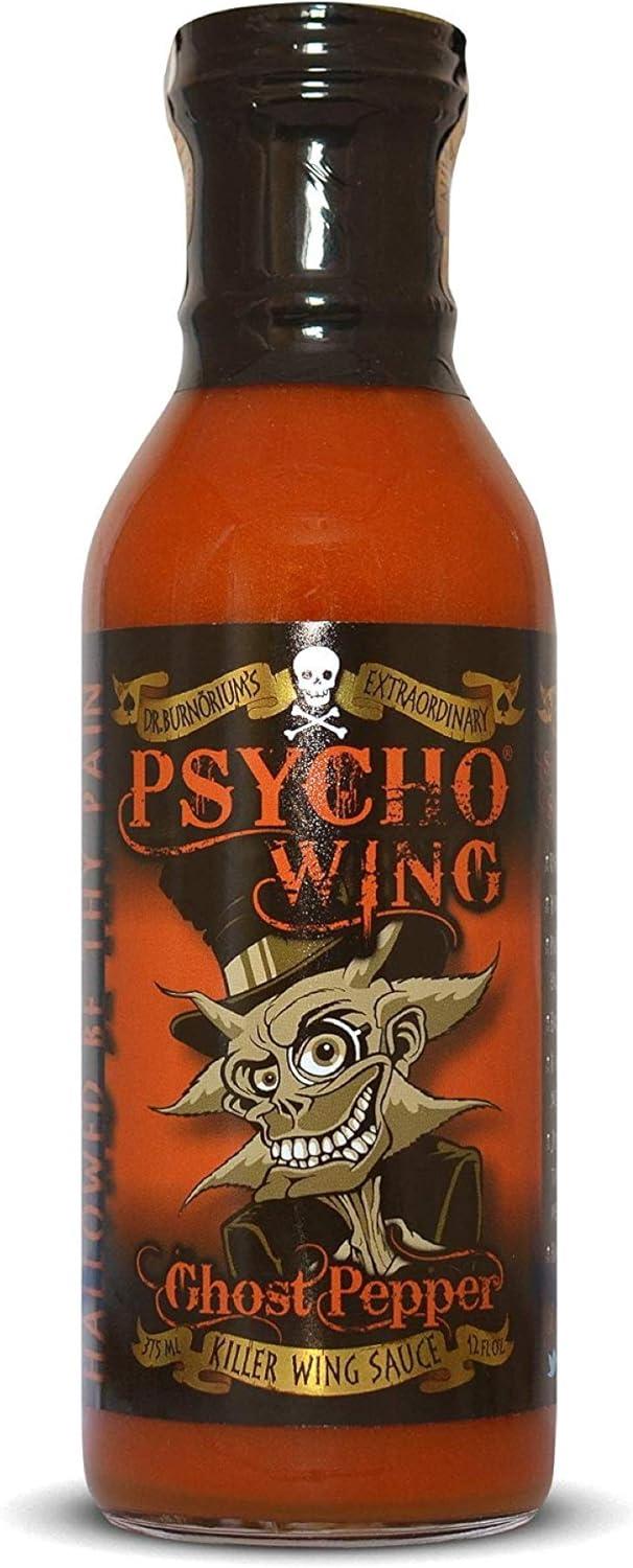Psycho Juice BBQ Ghost Pepper Killer BBQ Sauce & Psycho Wing Ghost ...