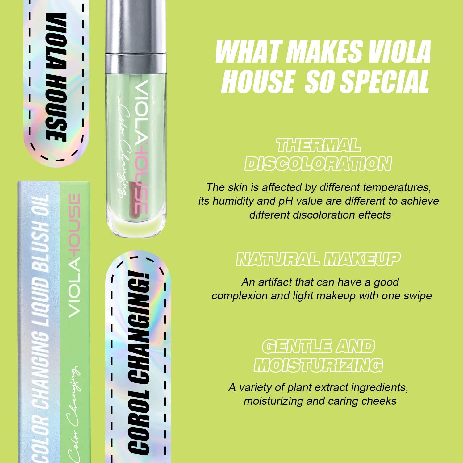 VIOLA HOUSE Liquid Color Changing Cheek Rouge Blush - Glossy Shiny ...