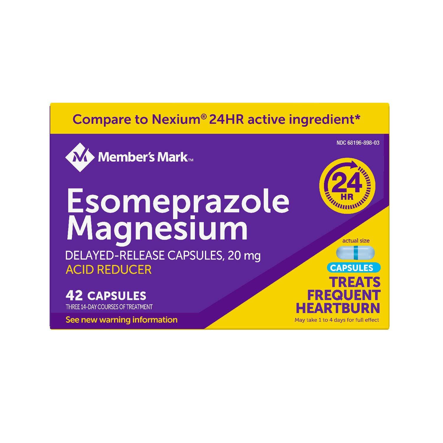 Member's Mark Esomeprazole Magnesium 20mg Delayed Release Capsules (42 ct.)