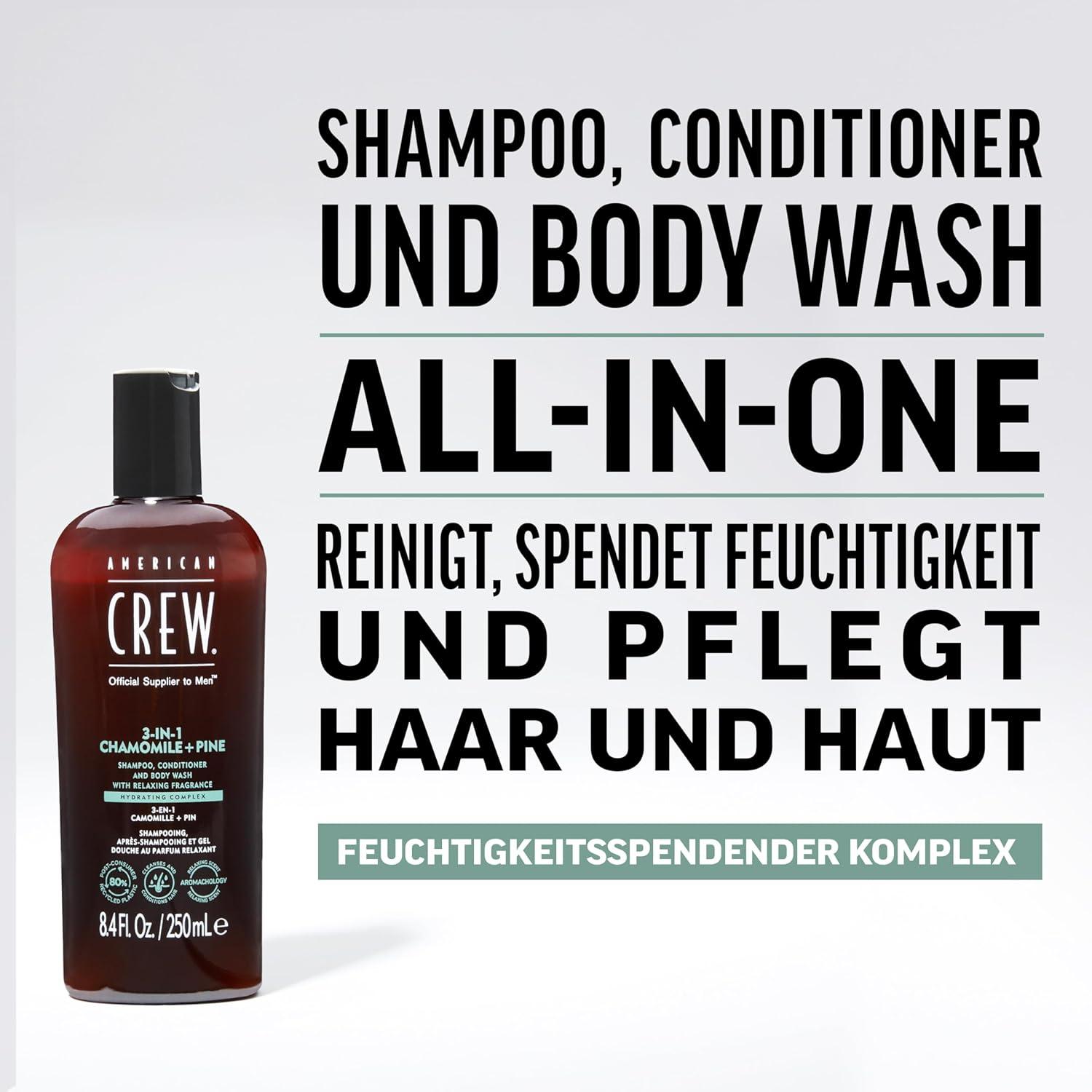 Shop American Crew 3-in-1 Chamomile & Pine Shampoo Conditioner & Body ...
