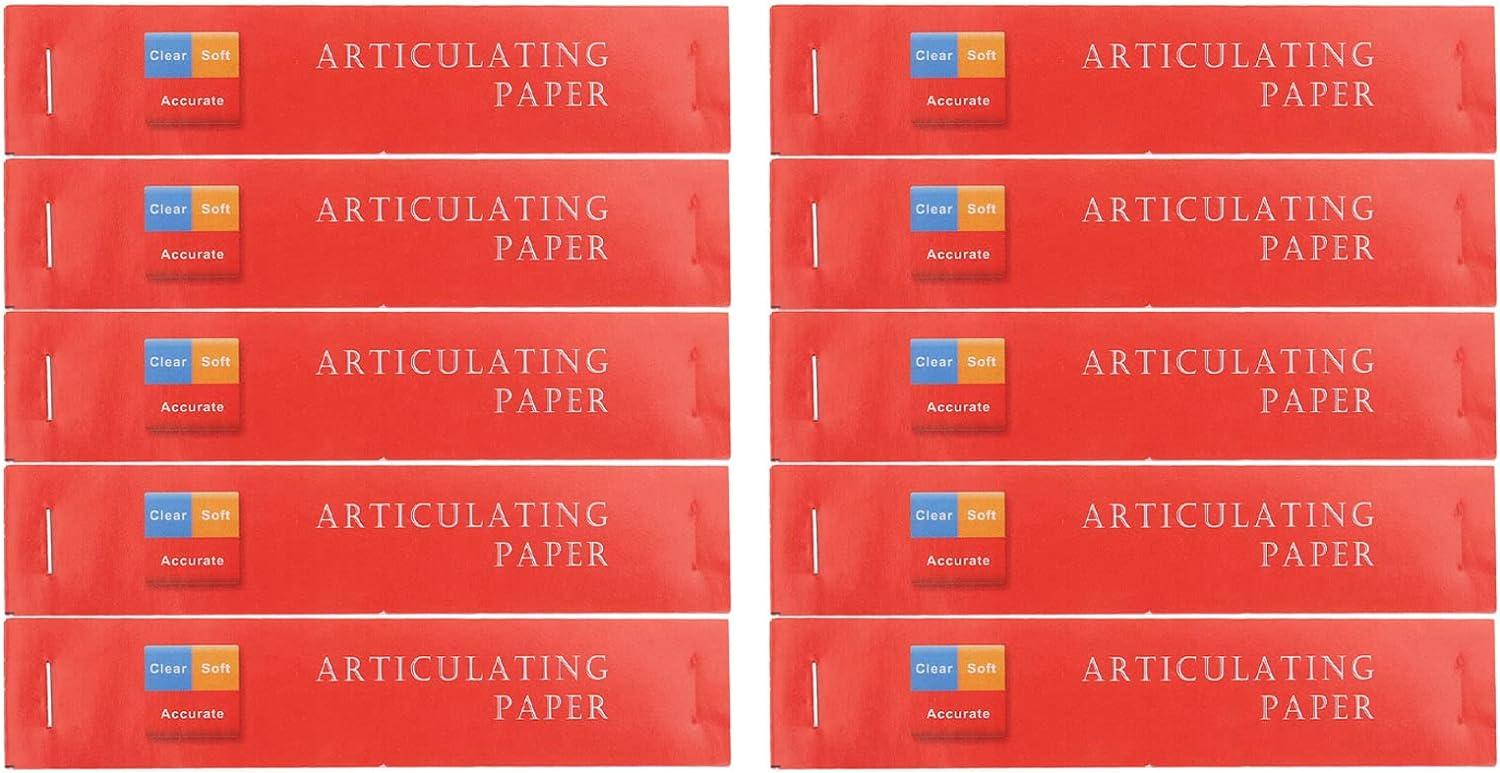 Buy Dental Articulation Paper - 400 Red Base Strips for Precise Bite ...