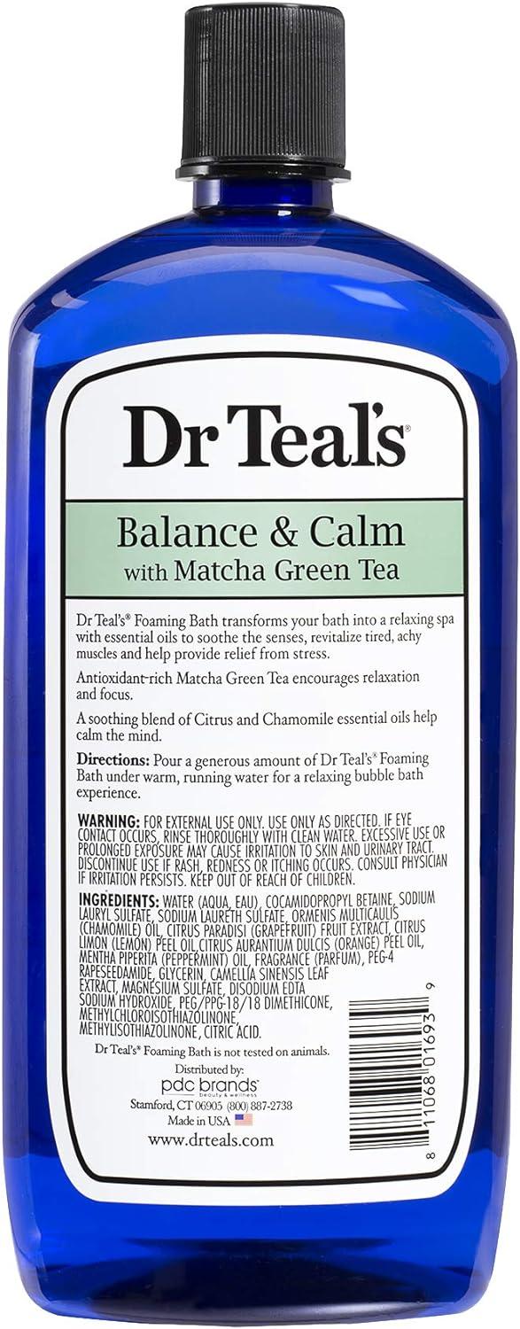 Dr Teal's Matcha Green Tea Foaming Bath - Pack of 3 34 Oz ea ...