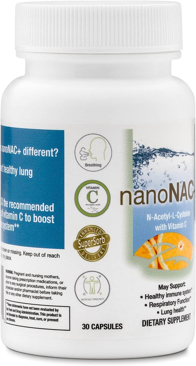 Biopharma Scientific NanoNAC + Vitamin C 600mg + 270mg | Immune Support ...