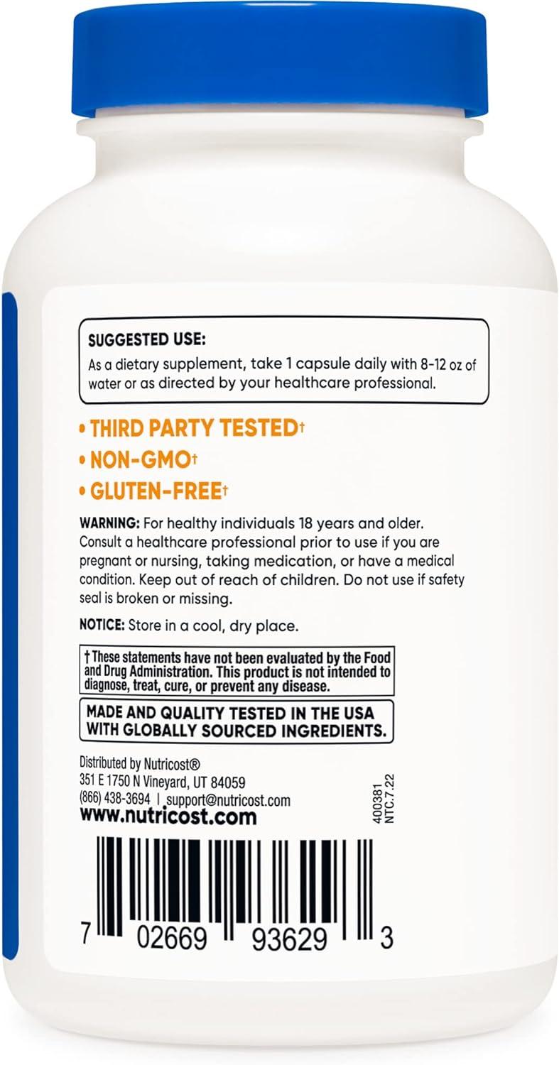 Nutricost Chelated Iron Supplement 36mg - 240 Capsules | Ferrochel ...