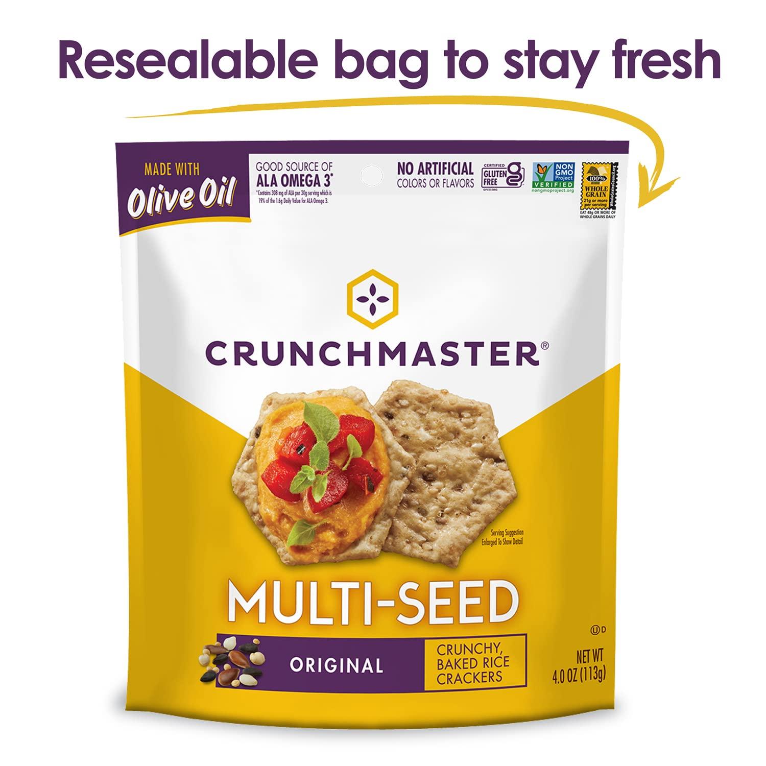 Crunchmaster Multi-Seed Gluten-Free Original Crackers, 4oz (Pack of 12 ...