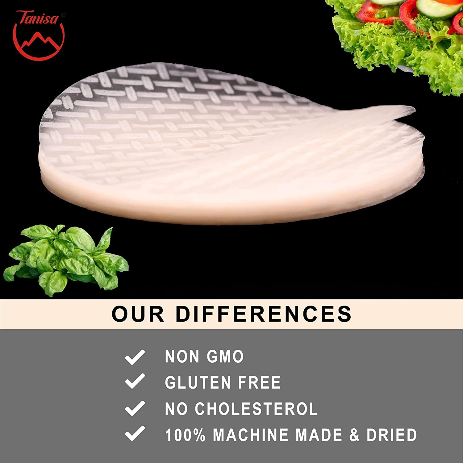 TANISA Rice Paper Wrappers for Spring Rolls - Gluten Free Traditional ...