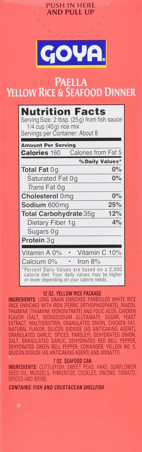Goya Paella Yellow Rice & Seafood Mix - 19 oz | Authentic Spanish ...