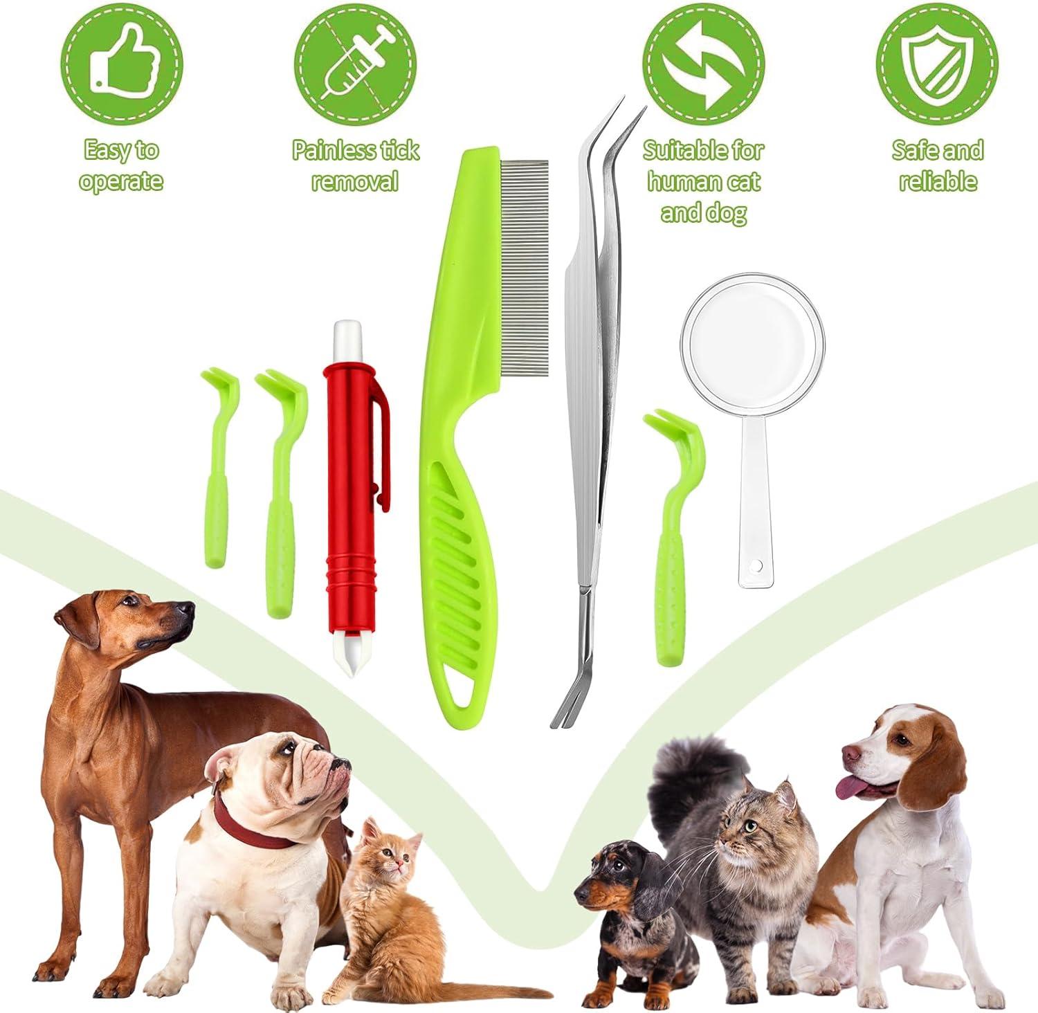 Starfa Lab Tick Removal Tool Set - 7PC Plastic Tick Levers Stainless ...