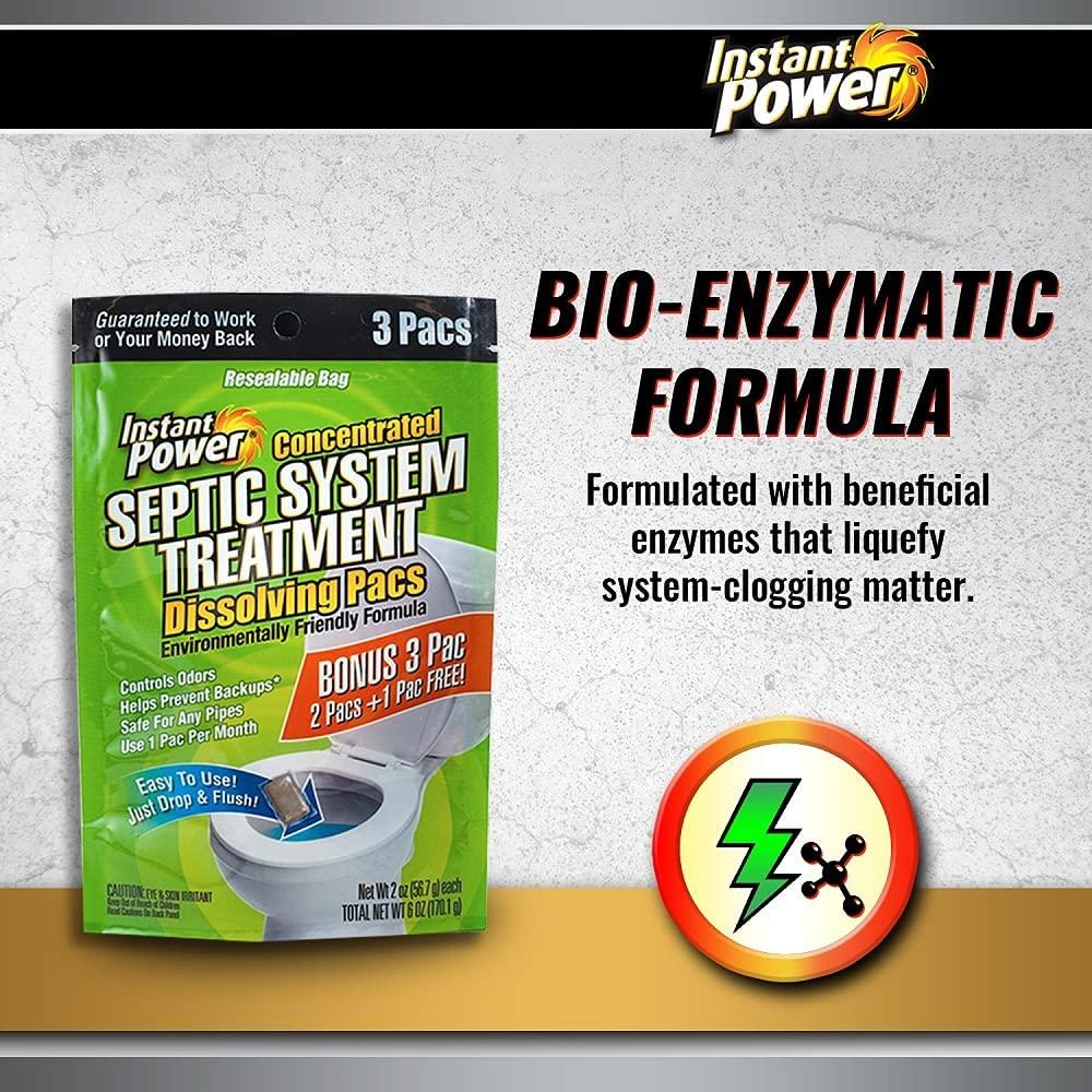 Instant Power Septic System Treatment Dissolving Pacs 3 Pack Buy