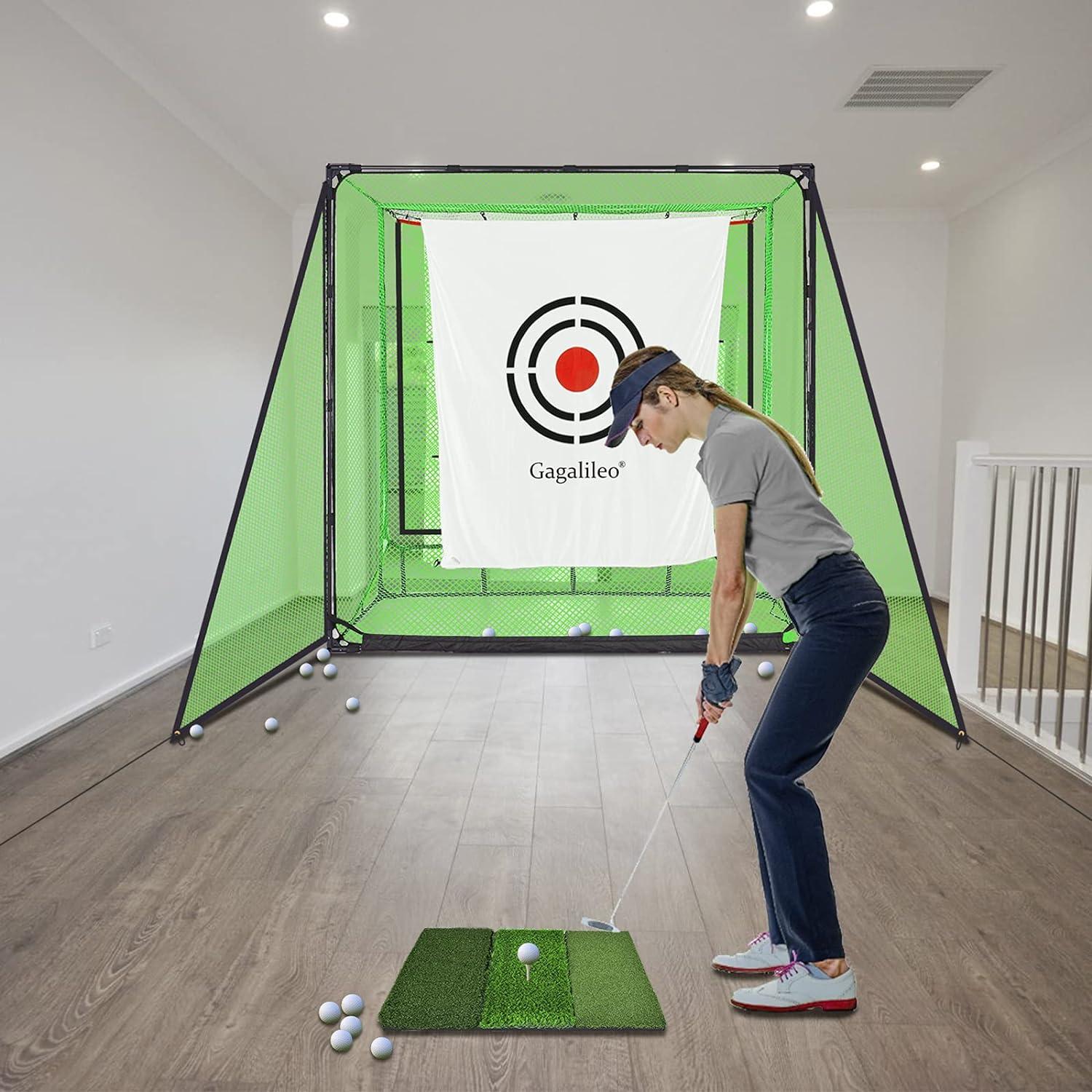 High Impact Golf Cage Netting with Target - Heavy Duty Golf Nets for ...