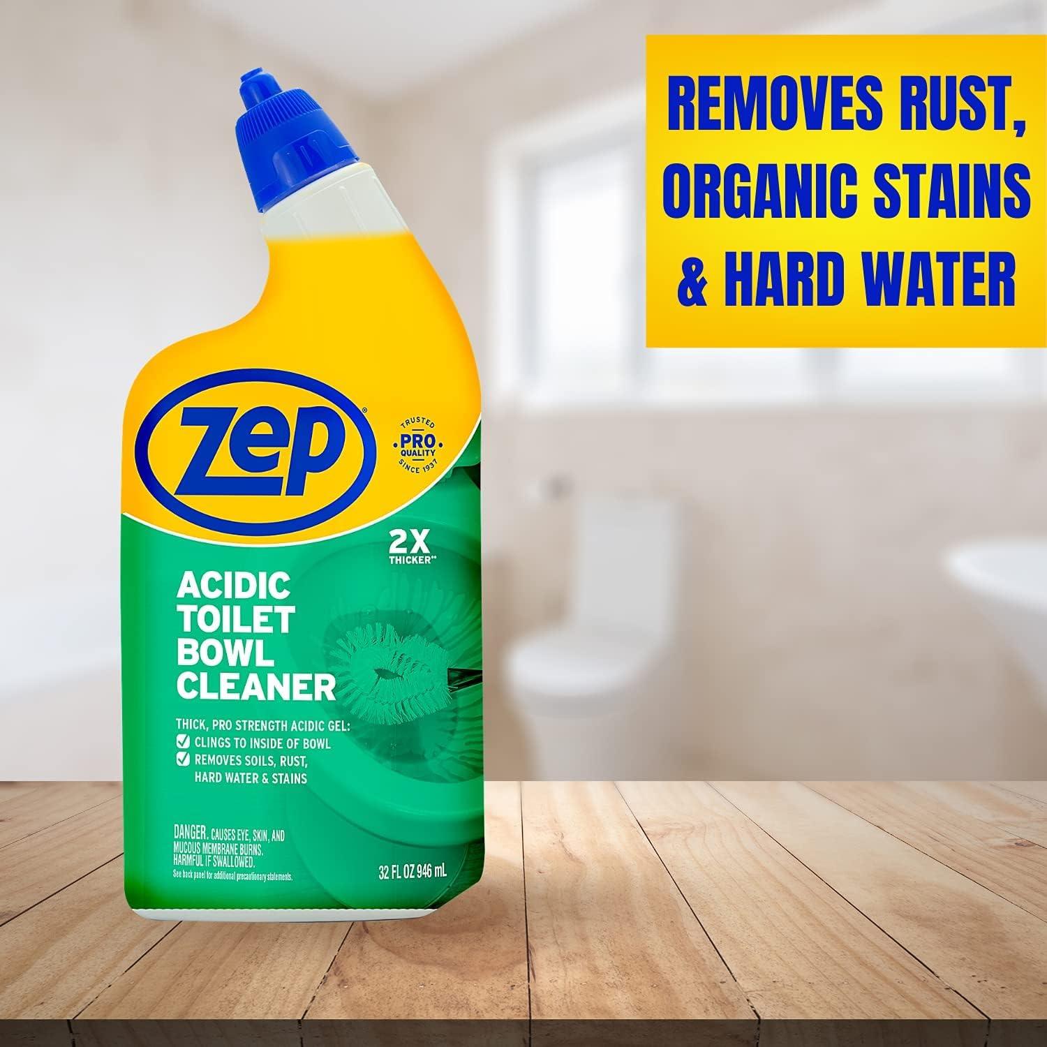 Zep Acidic Toilet Bowl Cleaner 32 oz White Wintergreen - Pack of 3 ...