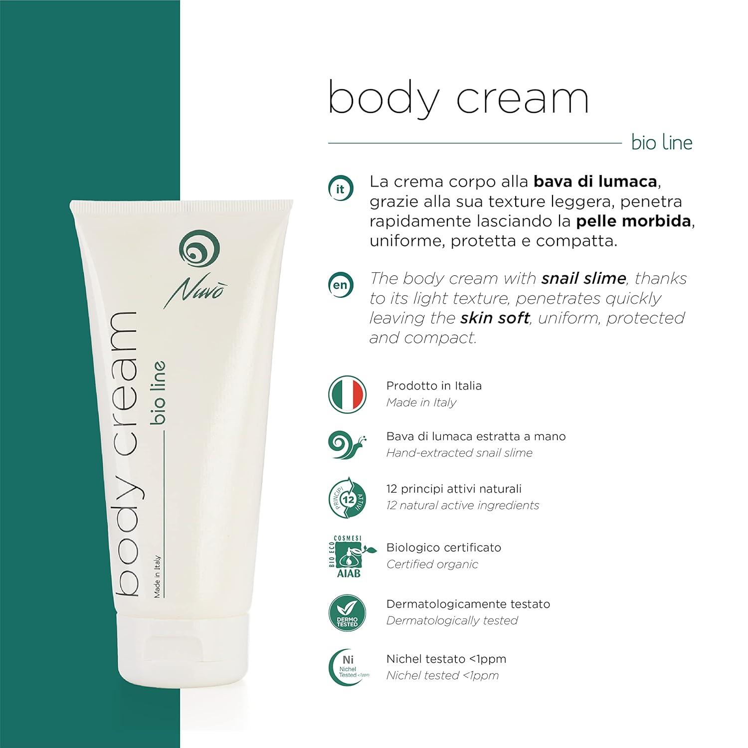 Nuvo Body Cream with Snail Mucus & Hyaluronic Acid - 200ml | Organic ...
