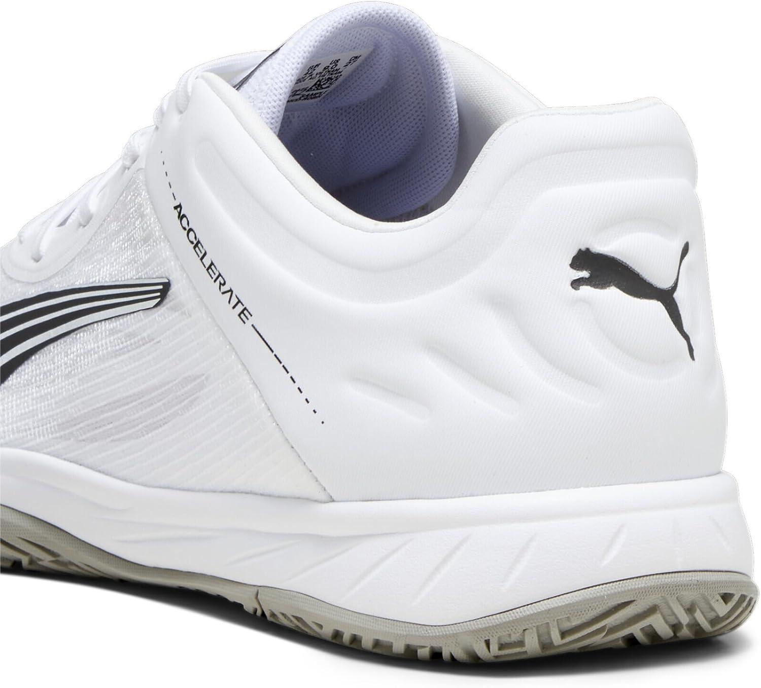 Buy PUMA Unisex Accelerates Turbo Indoor Sneakers - 45 EU - White Black ...