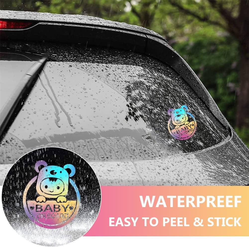 Baby on Board Stickers - Cute Removable Car Safety Stickers (2PCs ...