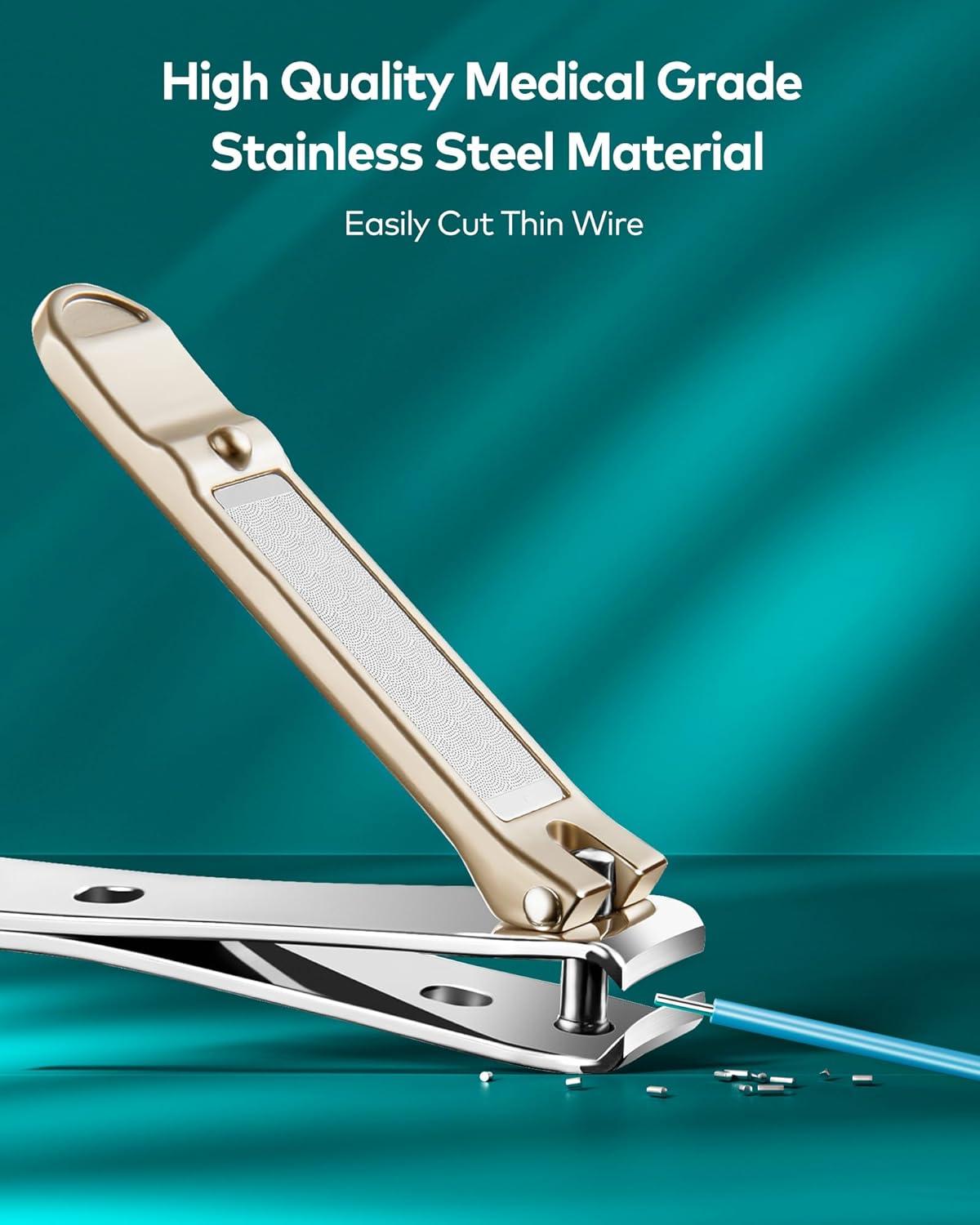 Manicure Pedicure Set Nail Clippers Set Medical Grade Stainless Steel ...