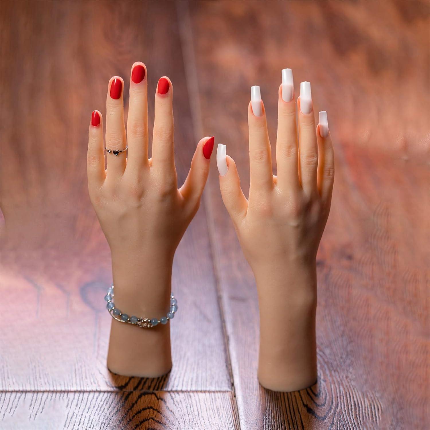 Buy Realistic Silicone Fake Hands for Nail Art | Flexible 3D Touch ...