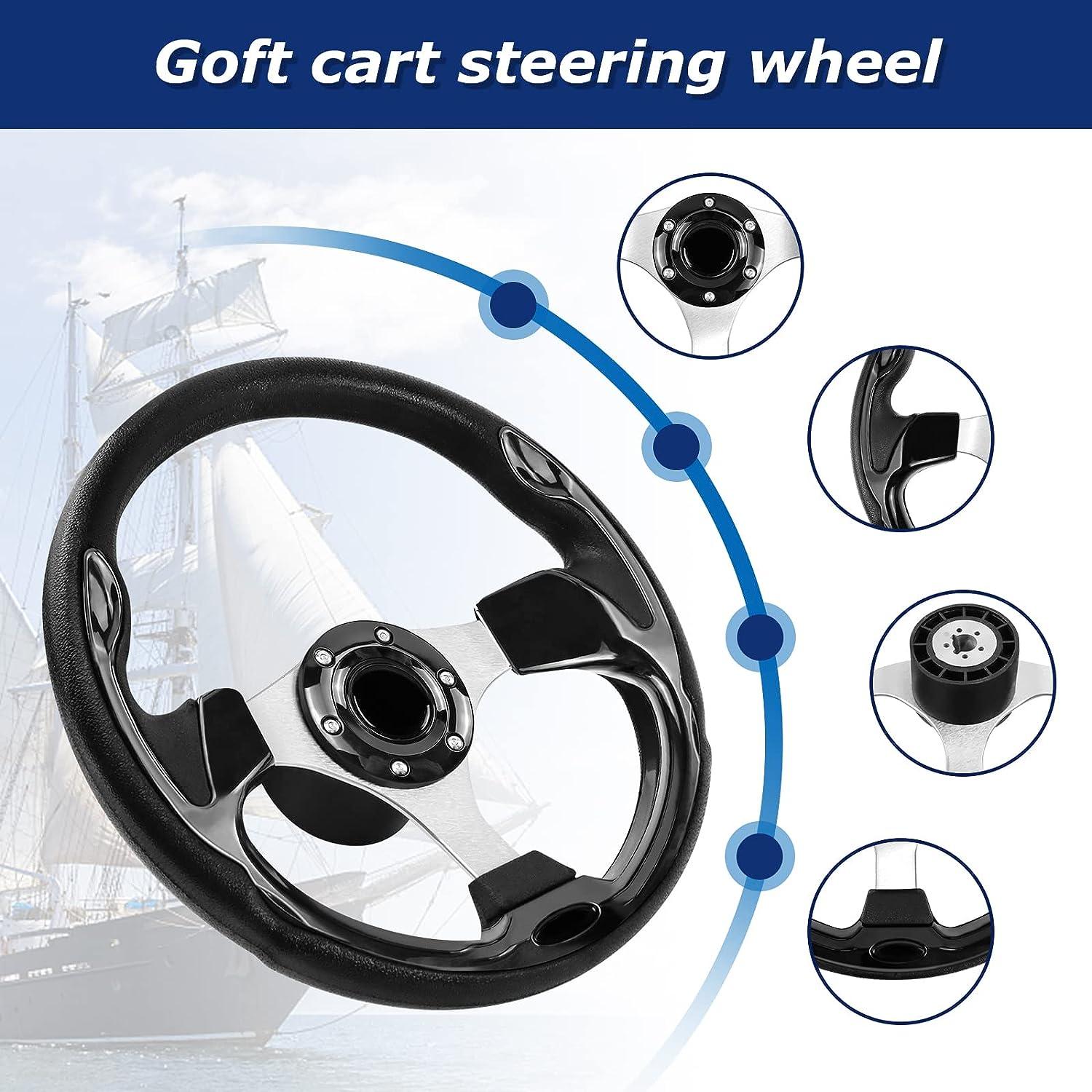 QYMOPAY 12.5 Boat Steering Wheel | Carbon Fiber, Anti-Slip | Marine ...