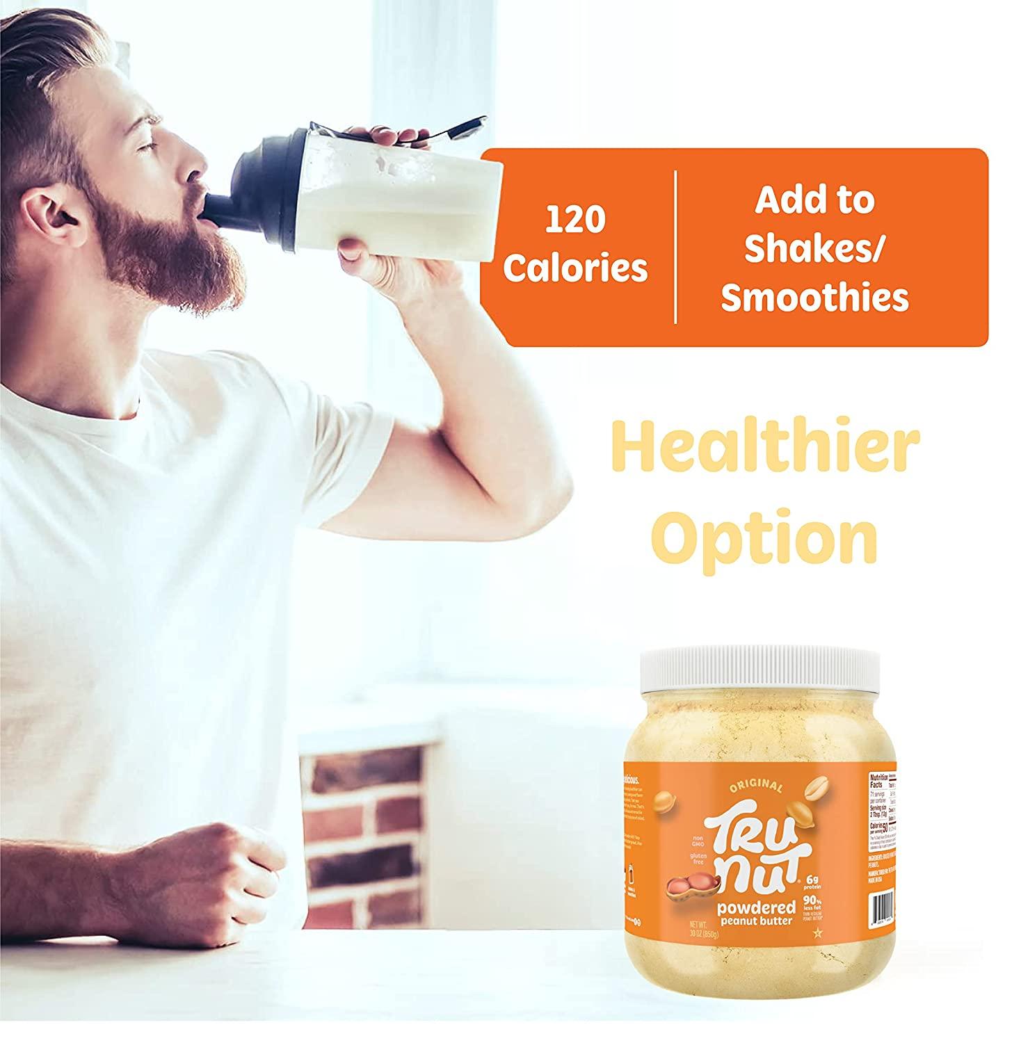 Tru-Nut Peanut Butter Powder - Natural Ingredients, Vegan, Low Carb ...