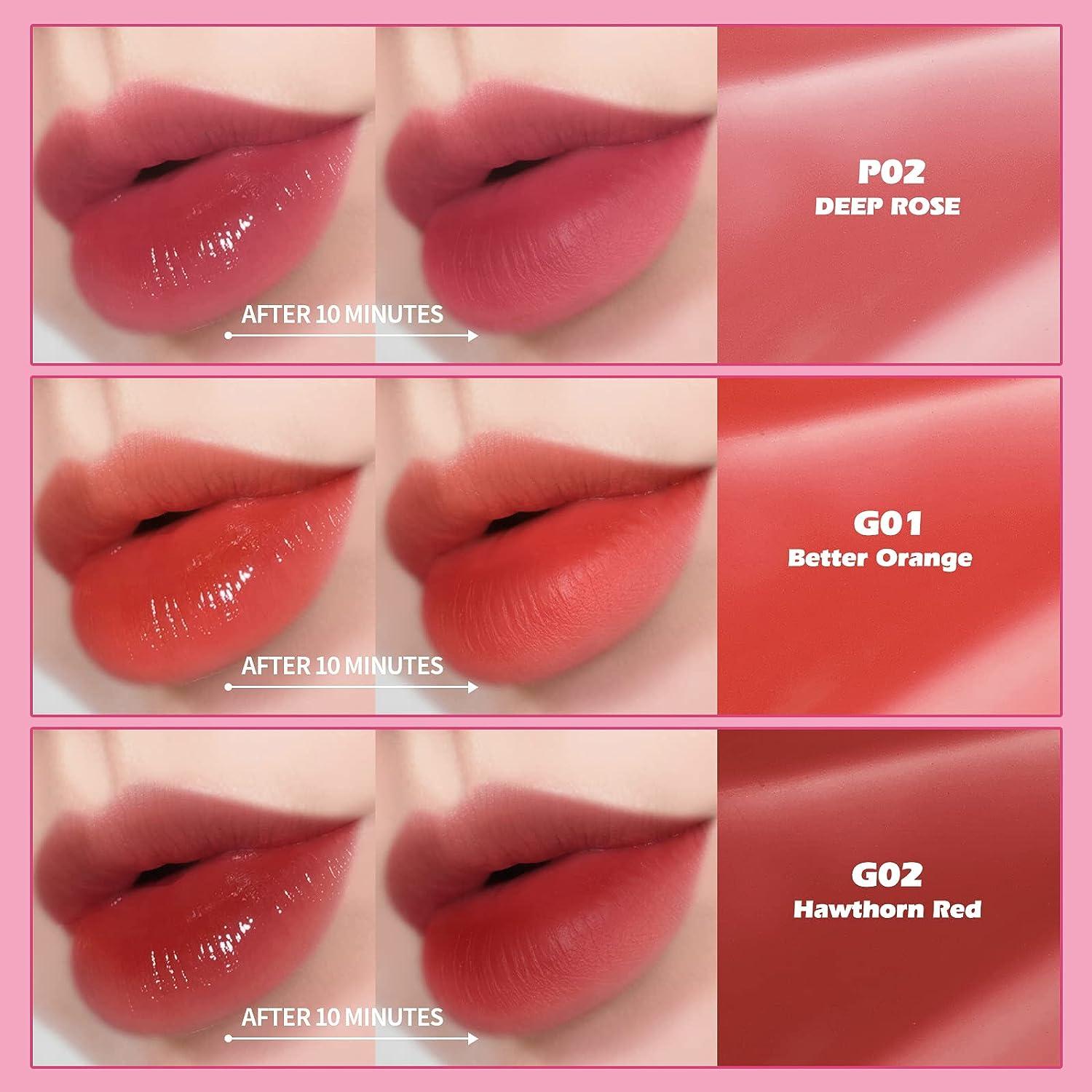 KIMUSE Water Gel Lip Tint Set - 6 Colors | Long Lasting & Hydrating Lip ...
