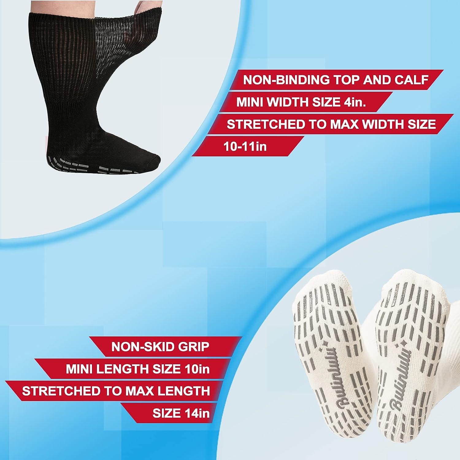 Bulinlulu Extra Wide Diabetic Socks for Men and Women - 4 Pairs, Non ...