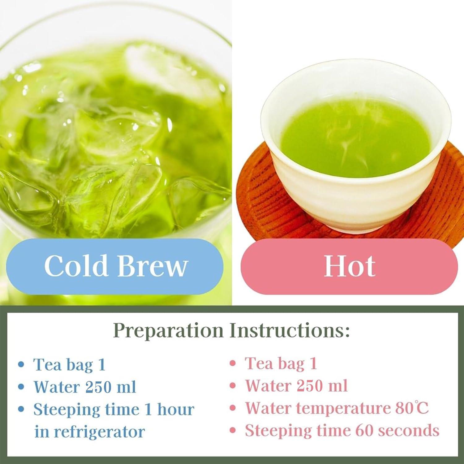 Matcha Infused Green Tea Bags 40 packs/80 g Biodegradable Filter ...