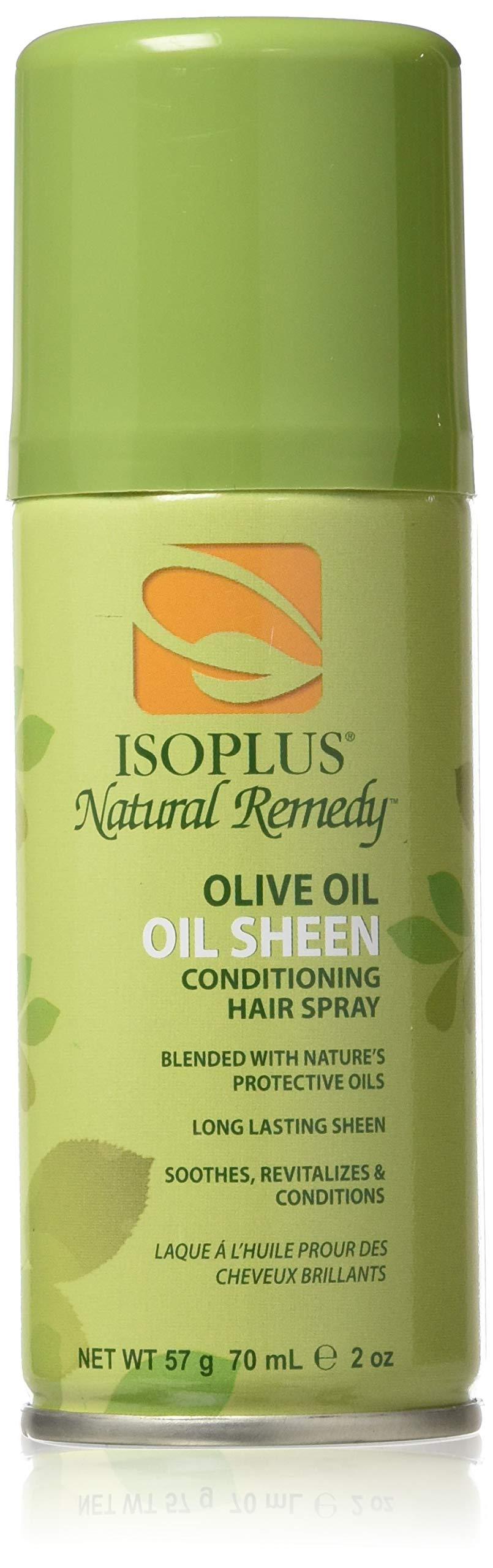 Isoplus Natural Remedy Olive Oil Sheen Conditioning Hair Spray 2 oz