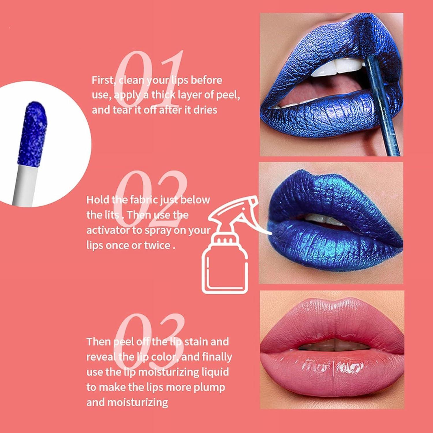 Long-Lasting Waterproof Lip Stain | Peel Off Lip Tint | 5 Colors ...