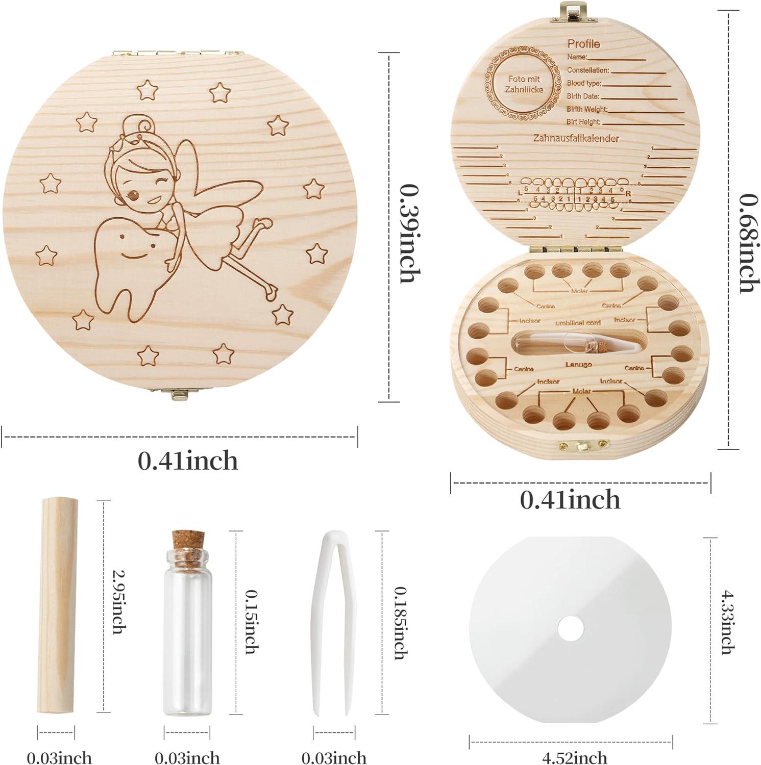 Personalized Tooth Box for Boys & Girls | Milk Tooth Jar with Tweezers ...