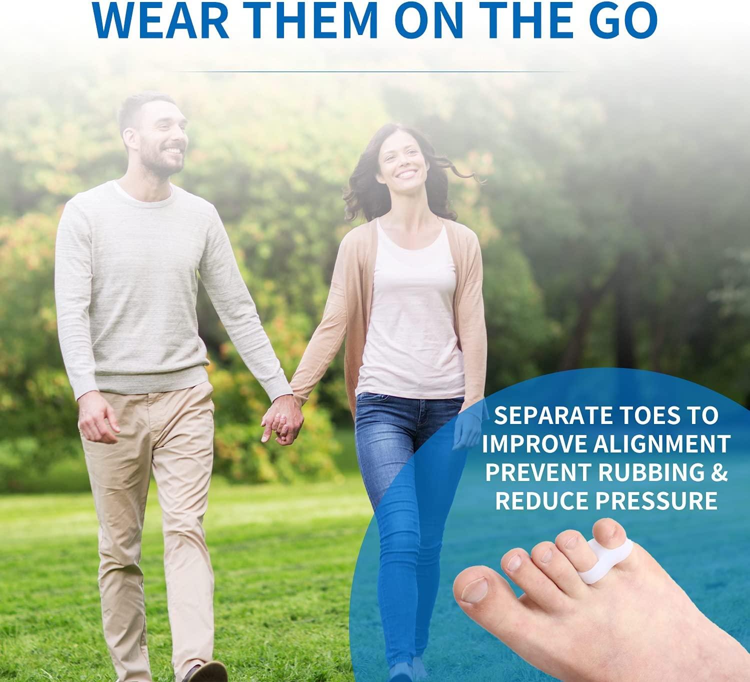 Zinyakon Two Hole Gel Small Toe Separator - 12 Pcs Little Toe Spacer ...