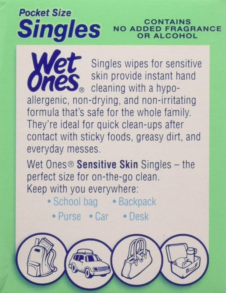 Wet Ones Sensitive Skin Hand Moist Wipes - 24ct, Individually Wrapped ...