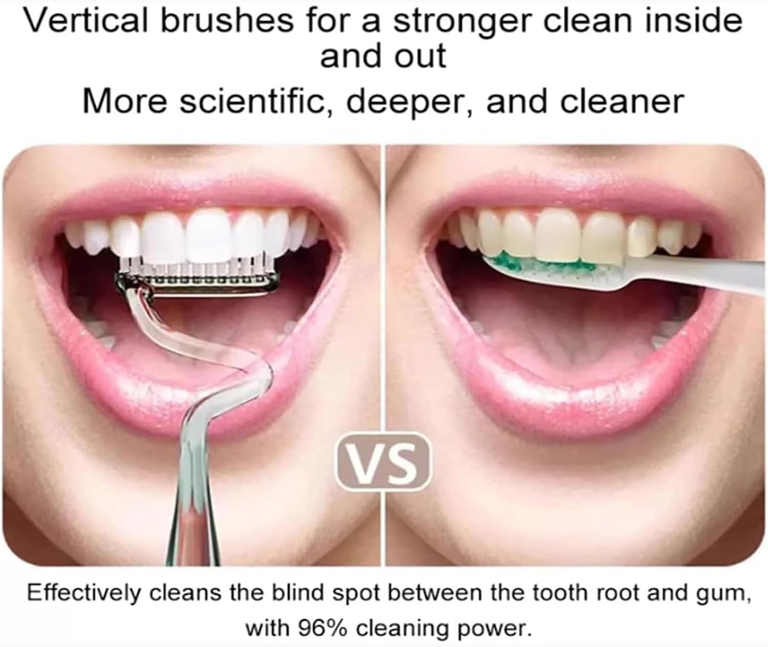 S-Shaped Toothbrush for Deep Clean | Vertical Brush for Comprehensive ...