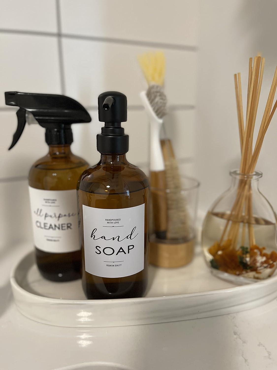 Waterproof Soap Label Stickers Modern Bathroom/Kitchen Hand Soap ...