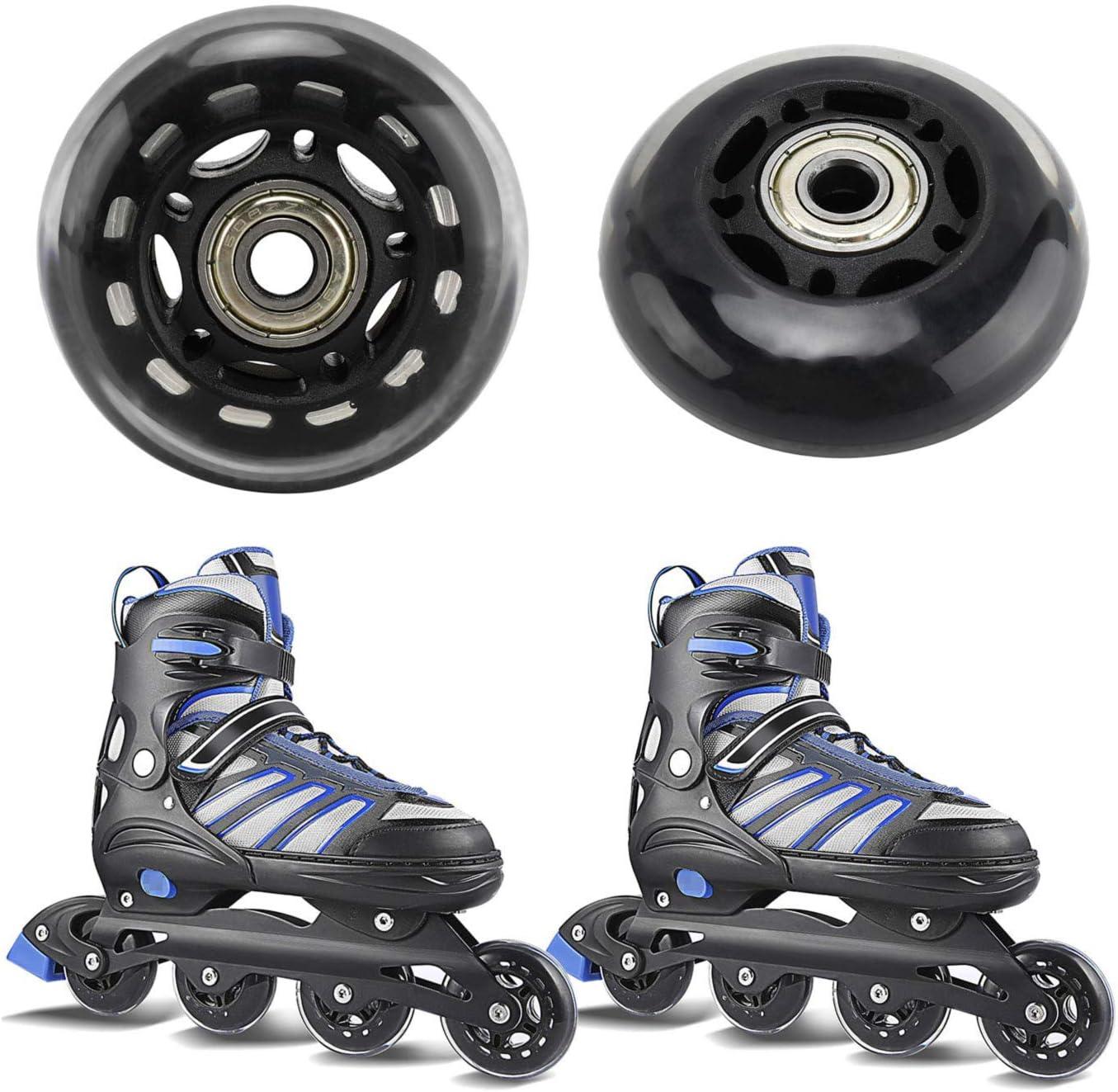 Yaegoo 64mm Inline Skate Wheels 8 Pack - Replacement Wheels with ...